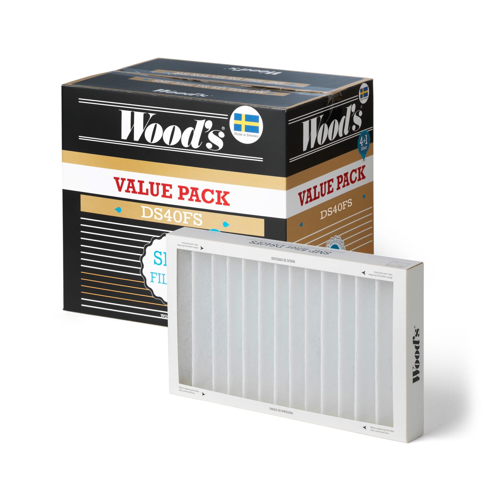 Wood’s DS40FS - Anti-Schimmel-Filter für Luftentfeuchter, 5er-Pack